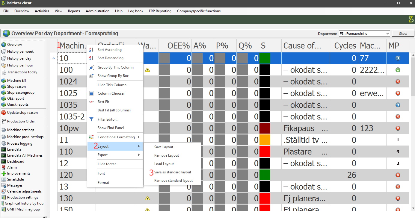 Guide - How to create an own Overview of the Client